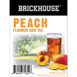 Brickhouse Peach Flavored Iced Tea, 24/3 Oz Packets, Loose Leaf With ...